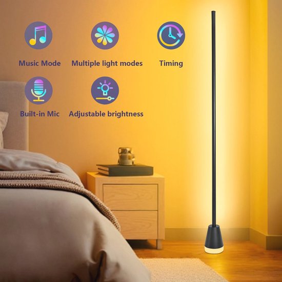 Staande LED-lamp 150 cm met Afstandsbediening en App - 16 Miljoen ...