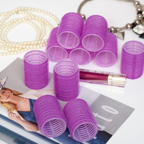 10 Stuks Haarrollers Zelfhechtend 44mm - Professionele Krulspelden voor ...