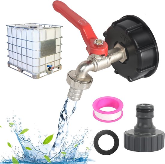 Tank Adapter 1/2 Inch Threaded Connector - Tap Tank 1000 L - Rainwater ...