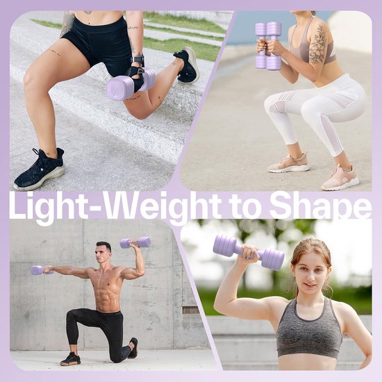 Verstelbare Halterset voor Vrouwen - 4-in-1 Fitness Halters voor Thuis ...