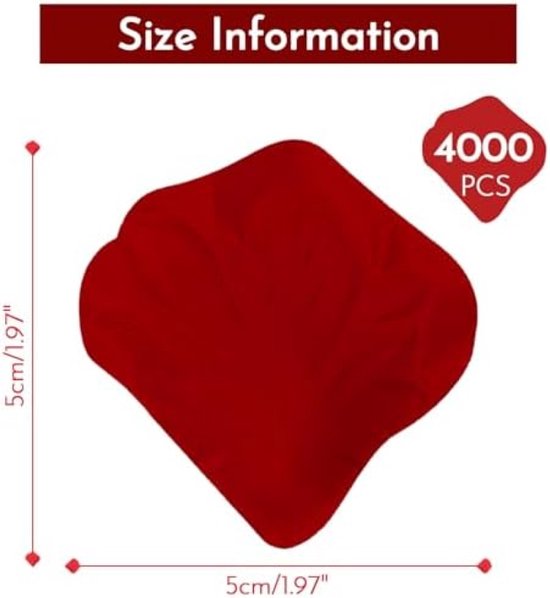 4000 Stuks Rode Kunstrozenblaadjes voor Romantische Decoratie | bol