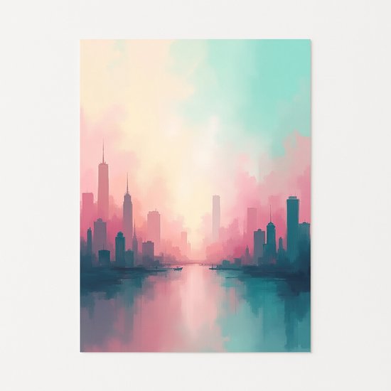Skyline muurdecoratie – moderne posters – 100x150 cm | bol