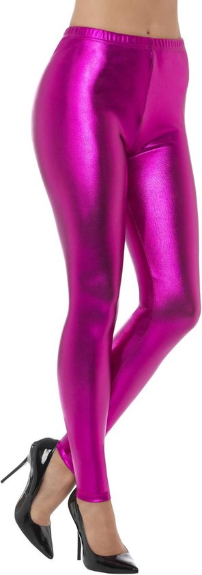 Glanzende Metallice Discolegging Dames - Jaren '80 Stijl Feestbroek | bol