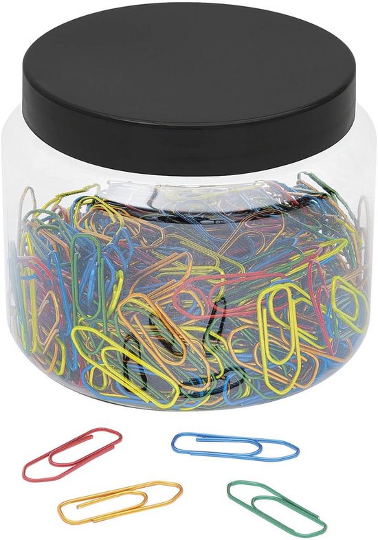 Paperclips 26 mm - 400 Stuks in Praktische Opbergdoos - Metallic ...