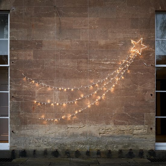 Grote LED Vallende Ster Silhouet 3 Meter - Dimbaar & Timer - Buiten ...