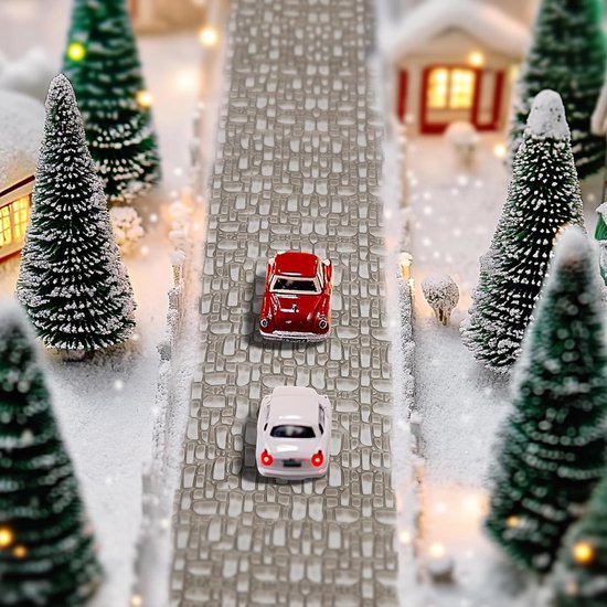Miniatuur Baksteenstraat Mat voor Poppenhuis en Kerstdorp - 9x100cm | bol