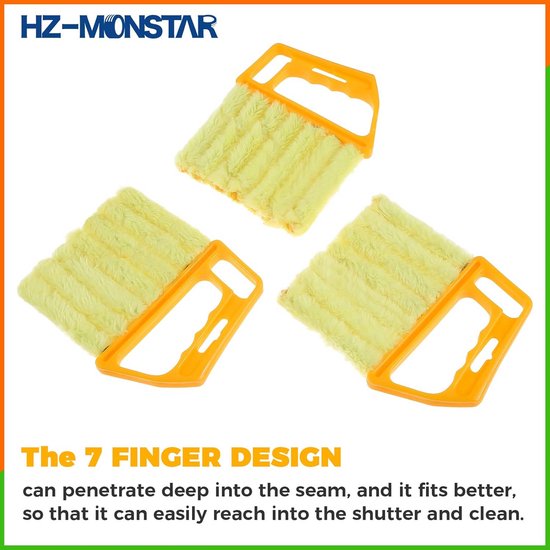 Venetiaanse Blind Cleaner - Mini 7 Vinger Afstoffen Tool voor ...