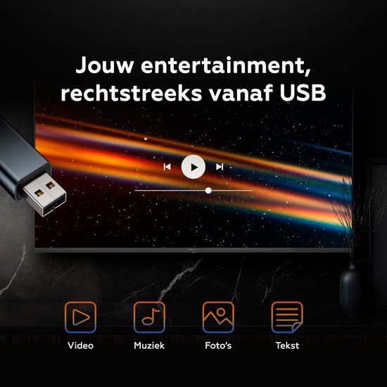 24 inch HD Televisie zonder Smart TV - DVB-T2/C/S2 Tuner, HDMI, USB ...
