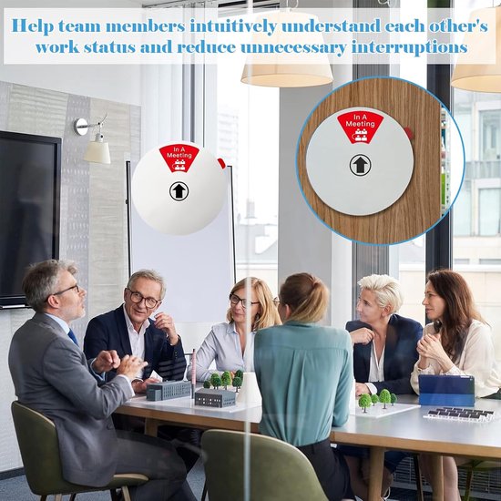 Meeting Status Board - Do Not Disturb Sign - 6-in-1 Status Indicator ...