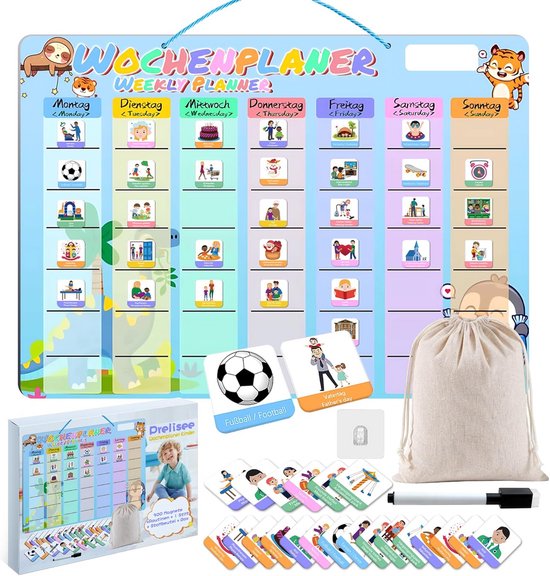 Grote Magnetische Weekplanner voor Gezin en Kantoor - Inclusief 300 ...