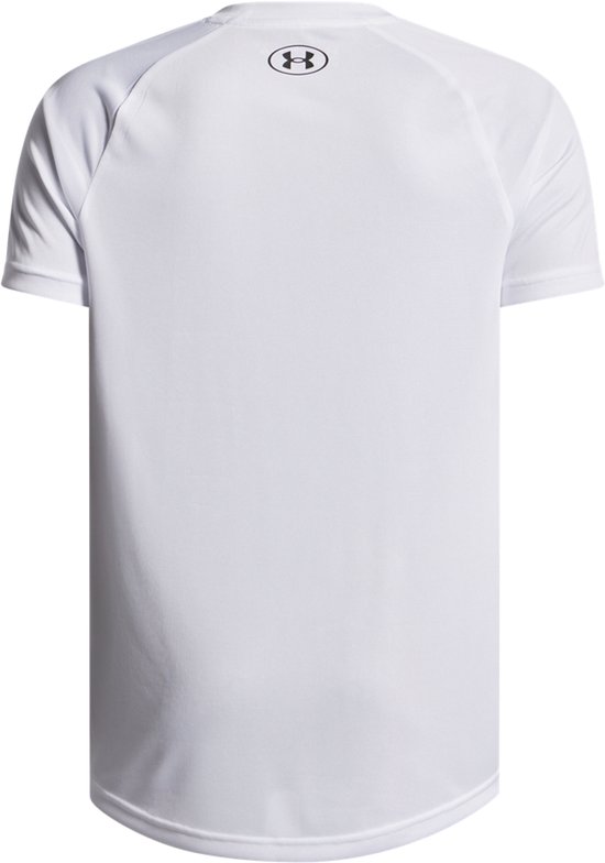 Under Armour UA Tech 2.0 SS-WHT Jongens Sportshirt - Wit - Zwart | bol