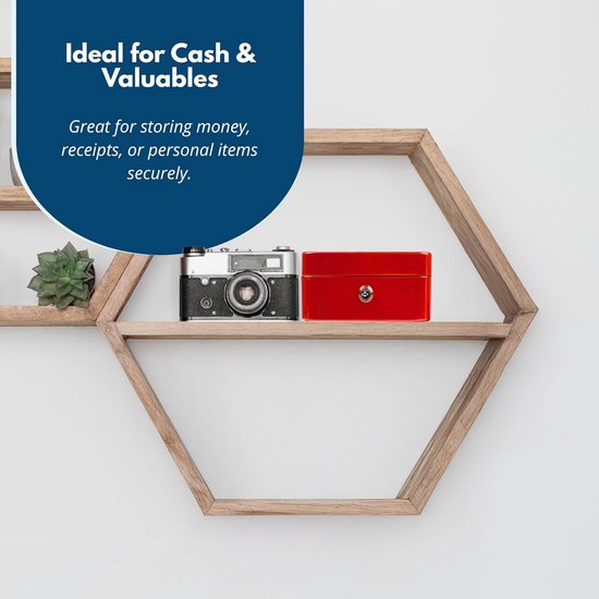 Metalen Kassa Box met Slot en Sleutels - Veilige Opbergkist voor Geld ...