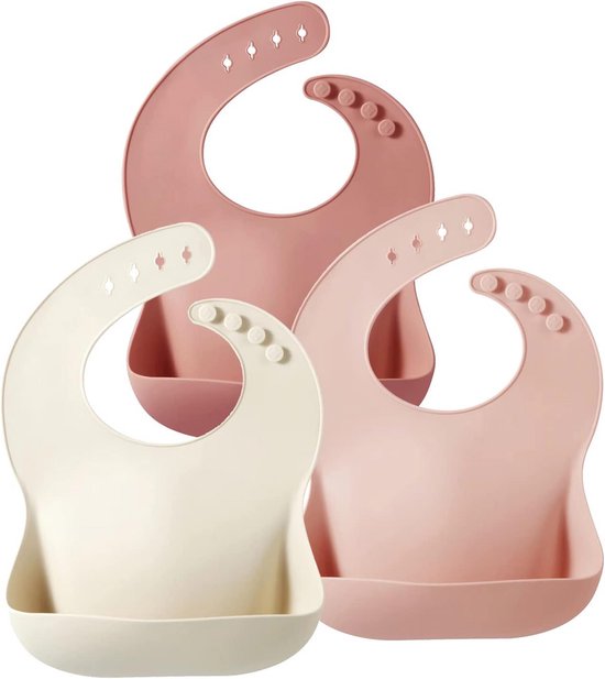 Verstelbare Siliconen Slabbers met Voedselvanger voor Baby's en Peuters ...