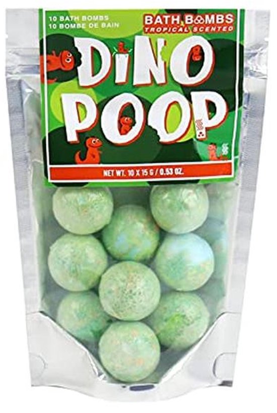 Dino Poep Badbommen 10-Pack | Tropische Geur | Veelkleurig | bol