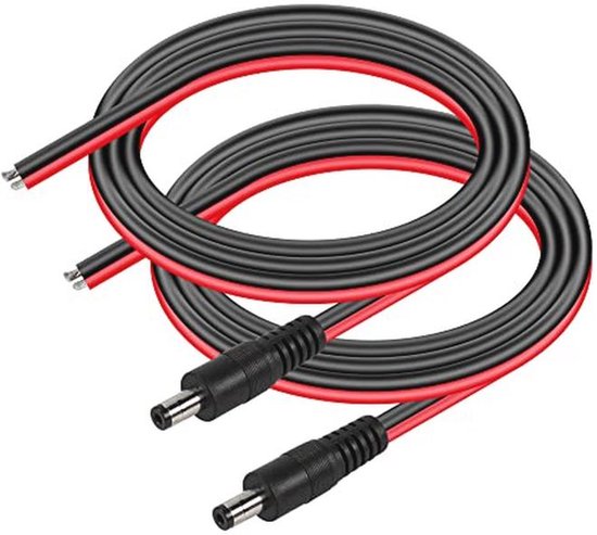 DC5521 Power Pigtails Kabel - 14 AWG, Mannelijke Open End Stroomdraad ...