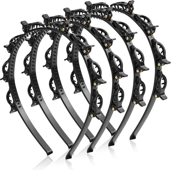 Haarband met Clips voor Double Bangs Kapsels - Set van 4 | bol