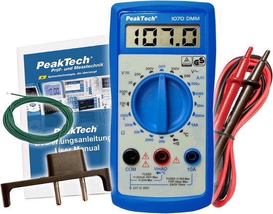 Digitale Multimeter CAT III 300V met LCD Scherm en Batterijtest ...