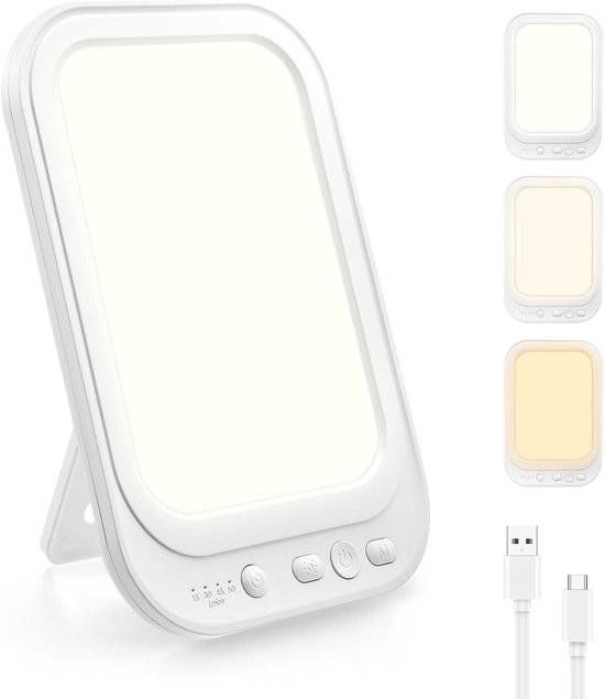 Lichttherapielamp 10.000 Lux - UV-Vrij Daglicht, Volledig Spectrum met ...