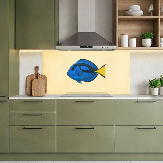 Spatscherm 120x60 cm - Zelfklevende achterwand Blauw - Dory - Vis ...