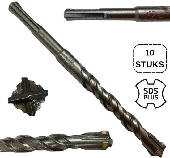 AllBe SDS-Plus Steenboor - Voor beton, baksteen, steen - 6.0x160mm - 10 ...