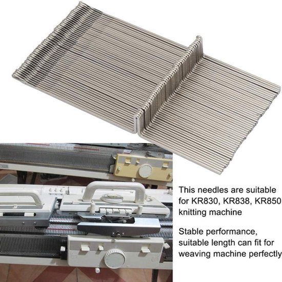 Breimachine naalden set - 50 stks, stalen naalden voor KR830 KR838 KR850 (47 inch lengte) | bol