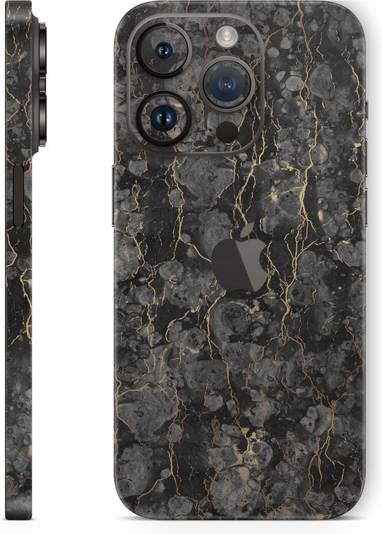iPhone 14 Pro Max Skin Marmer Donker - 3M Sticker - Wrap | bol