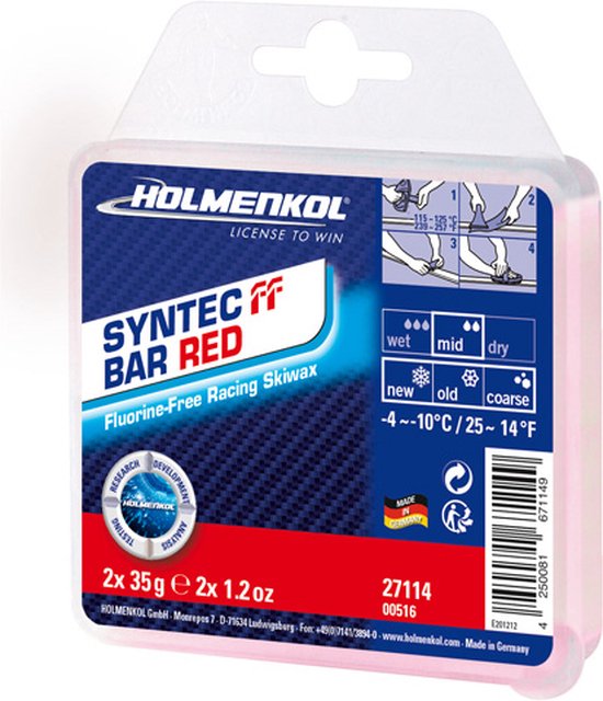 Holmenkol Syntec FF bar red 2x35g | bol