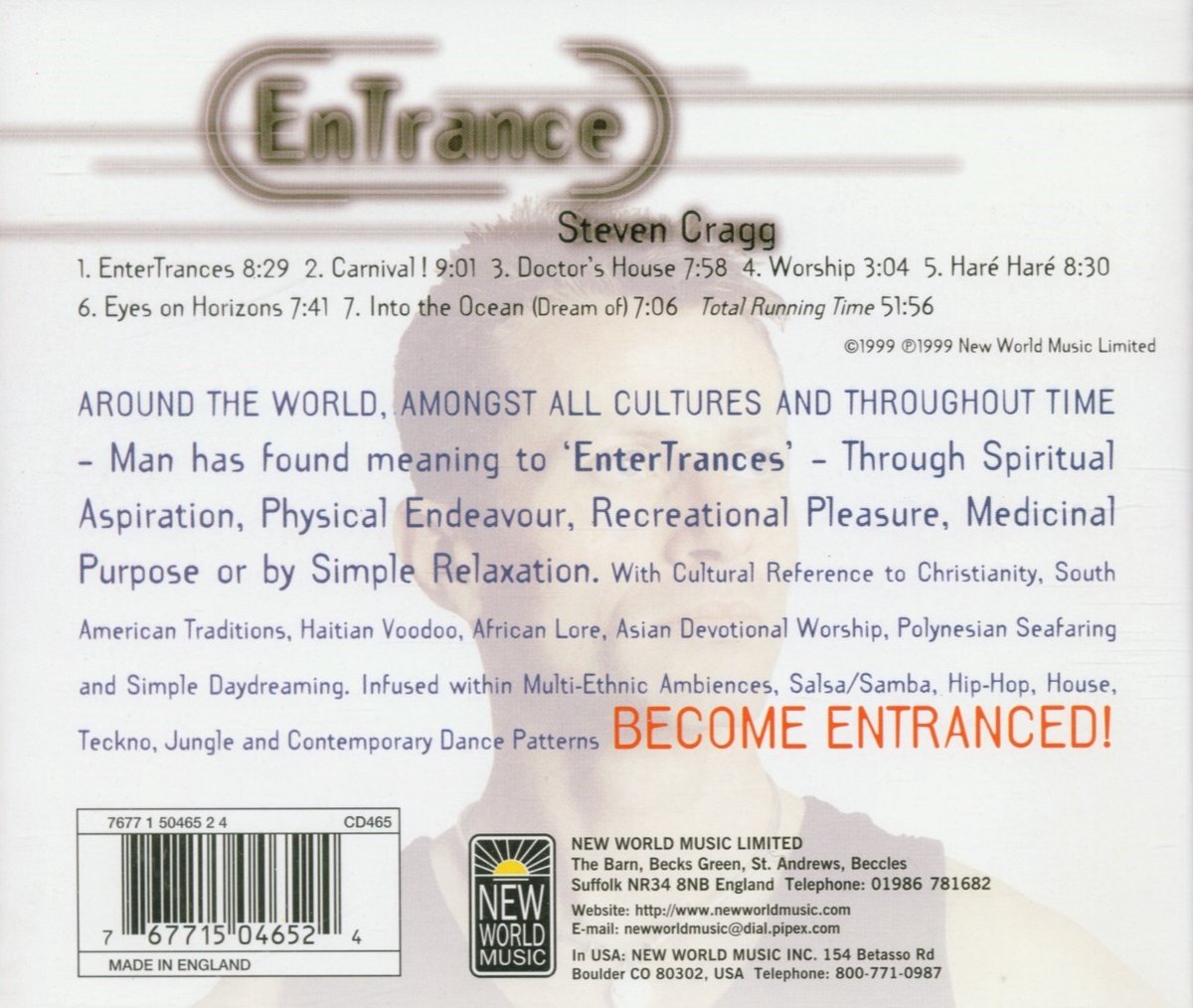 Steven Cragg - Entrance (CD), Steven Cragg | CD (album) | Muziek | bol.com