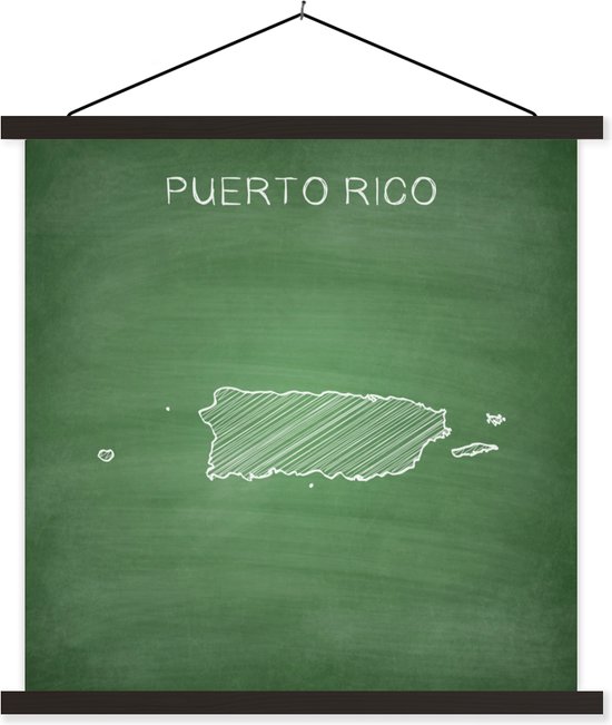 illustration de la carte de Porto Rico sur un tableau noir tableau noir ...