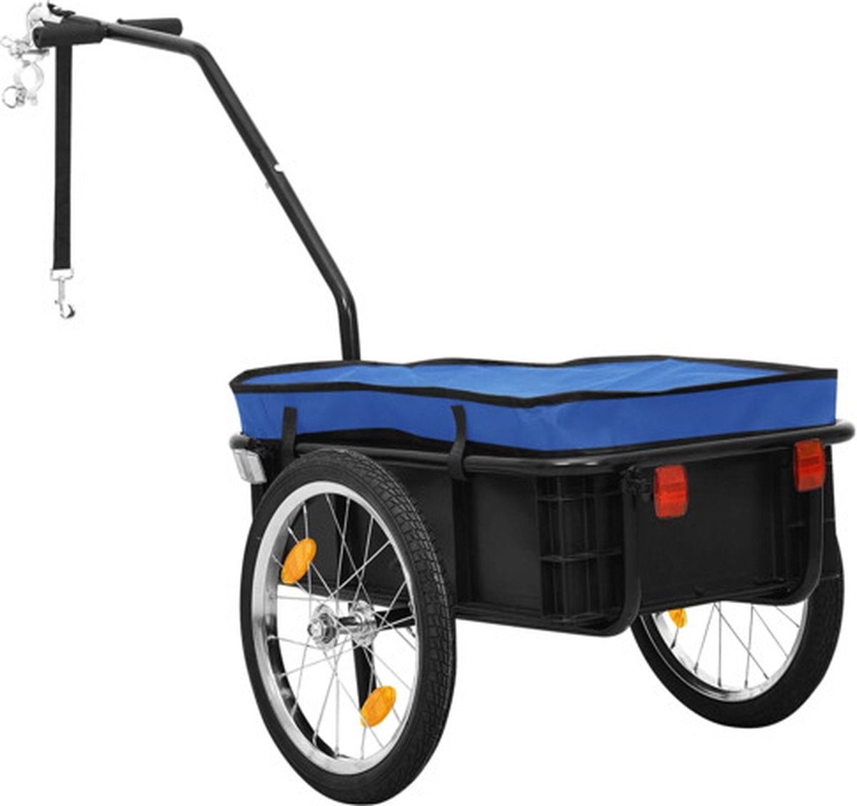 vidaXL Fietskar/trekwagen 155x60x83 cm staal blauw | bol.com