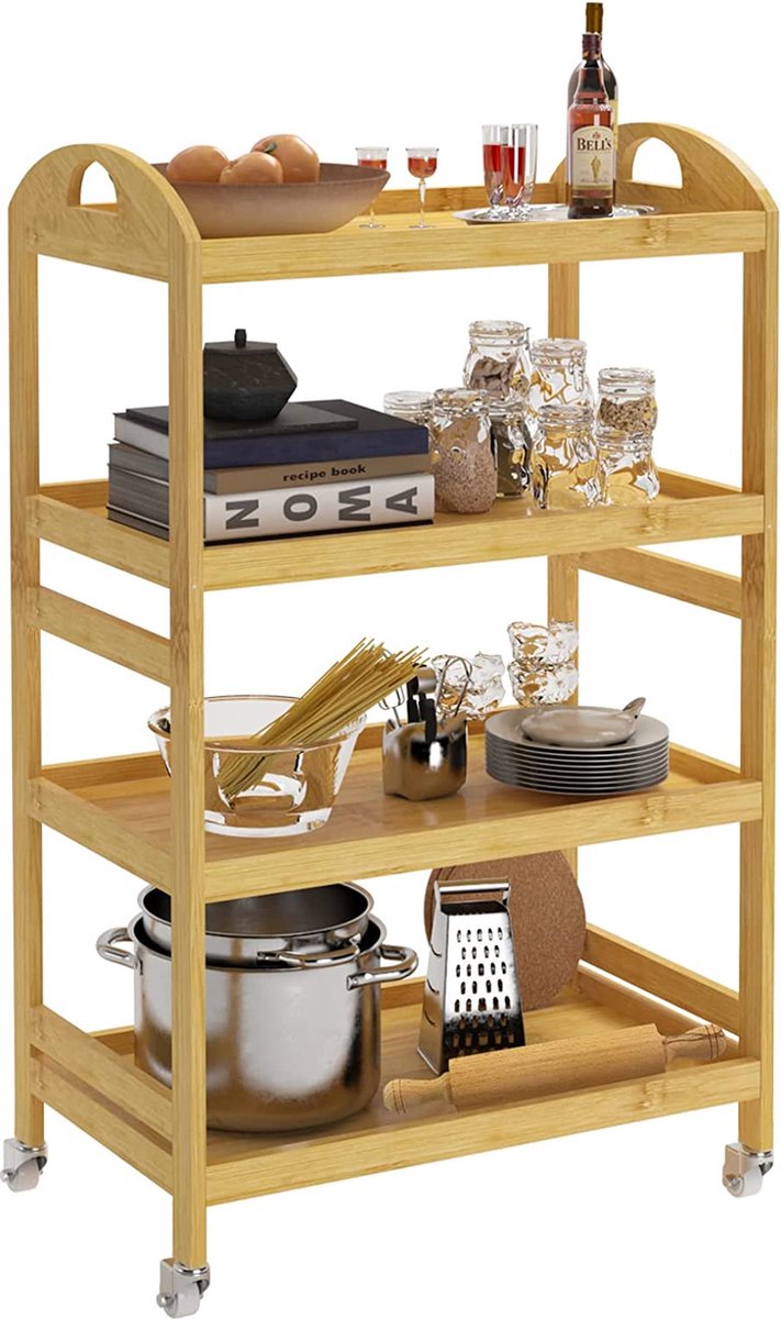 Premium Keukentrolley – keuken planken - Opberg Trolley op wielen – met ...