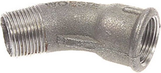 Nefit Ind Nr40 bocht 45° met binnen en buitendraad 1 1/4 zwart | bol.com