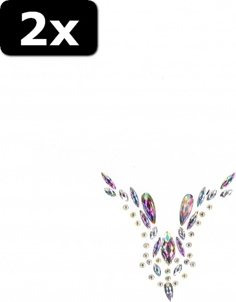 2x Dazzling Deep-V Cleavage Bling Sticker | bol.com