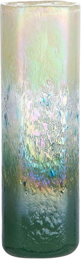 Vase ovale exclusif en vert et nacre - Vase design en Verres - 8 x 5,5 ...