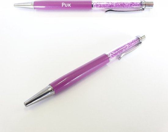 Pen Met Diamantjes En Naam Gravering - Puk | bol