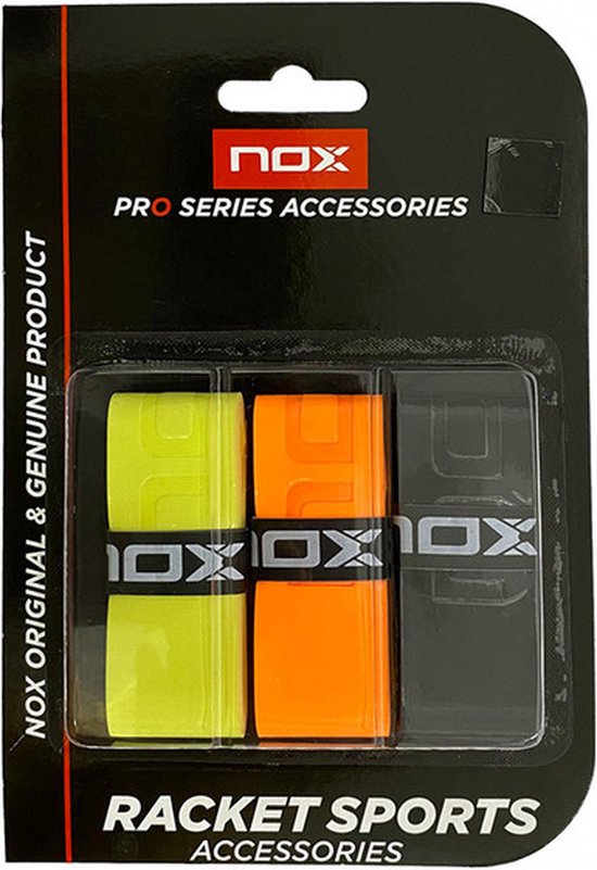 Nox Padel Overgrip - Geperforeerd - Geel, Oranje, Zwart - 3 stuks | bol