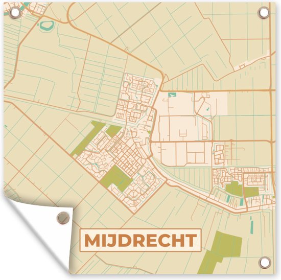 Tuinposters Stadskaart - Mijdrecht - Plattegrond - Kaart - 50x50 cm ...
