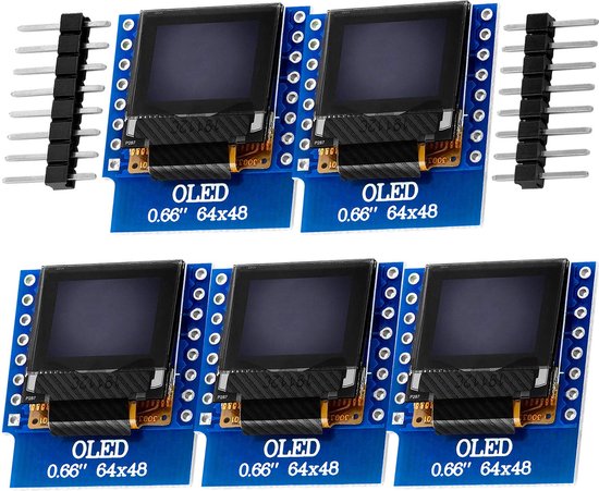 AZDelivery 5 x 0.66-inch 64x48 OLED Display Module ssd1306 I2C HW-699 Compatibel met... | bol.com