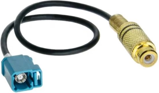 VHBW Fakra naar RCA adapter kabel - Tulp video - 50 Ohm - RG174 - 0,20 meter | bol