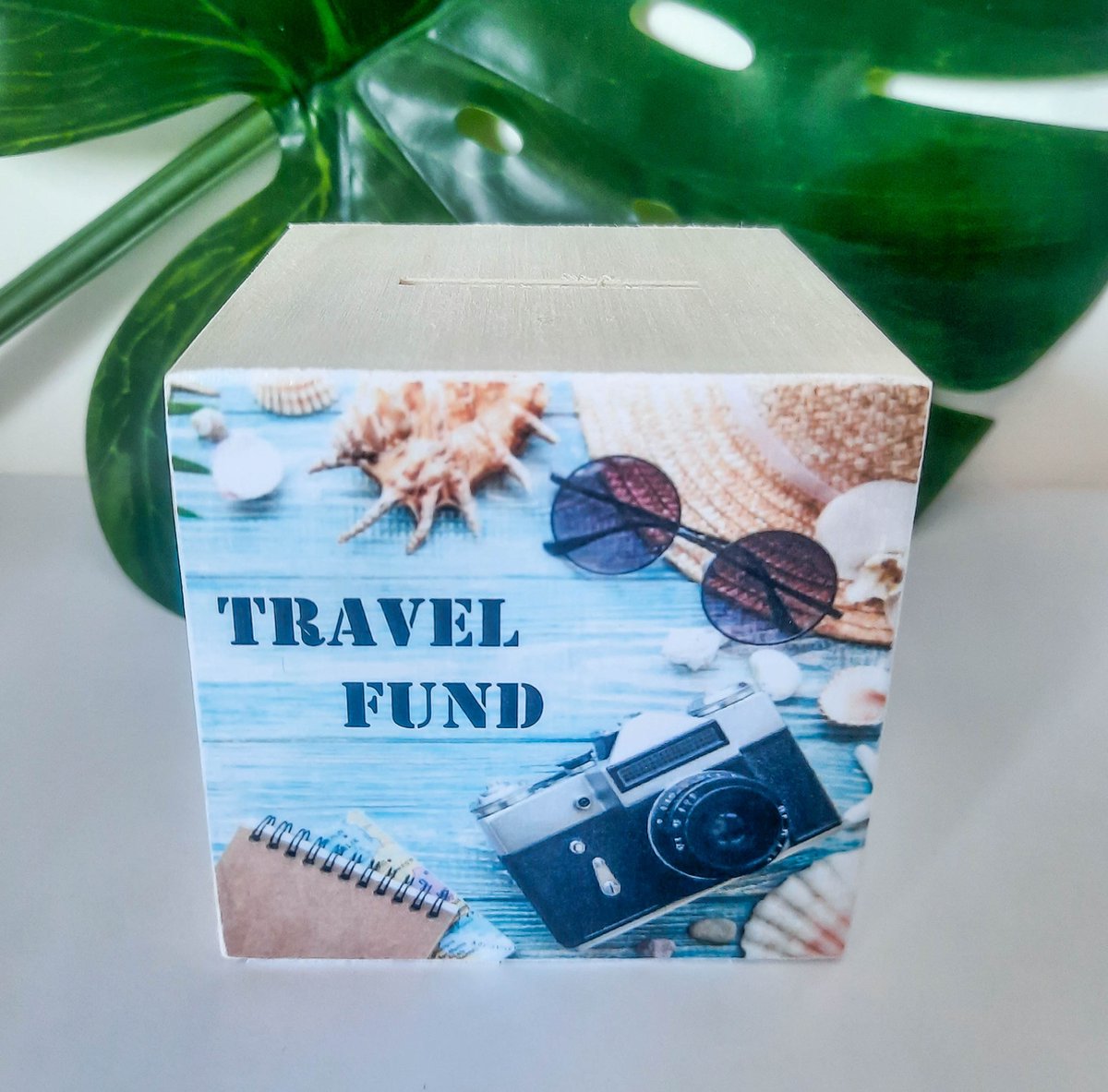 Houten spaarpot | Reizen | Vakantie | Wereldreis | Travel fund ...
