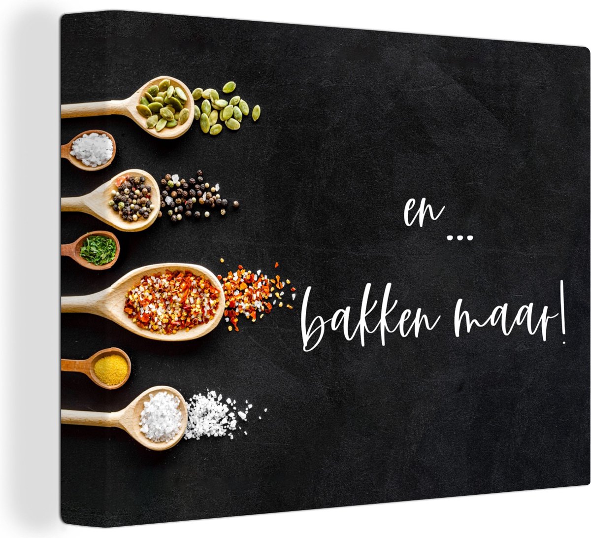 Canvas Schilderij En... bakken maar! - Keuken - Spreuken - Quotes ...