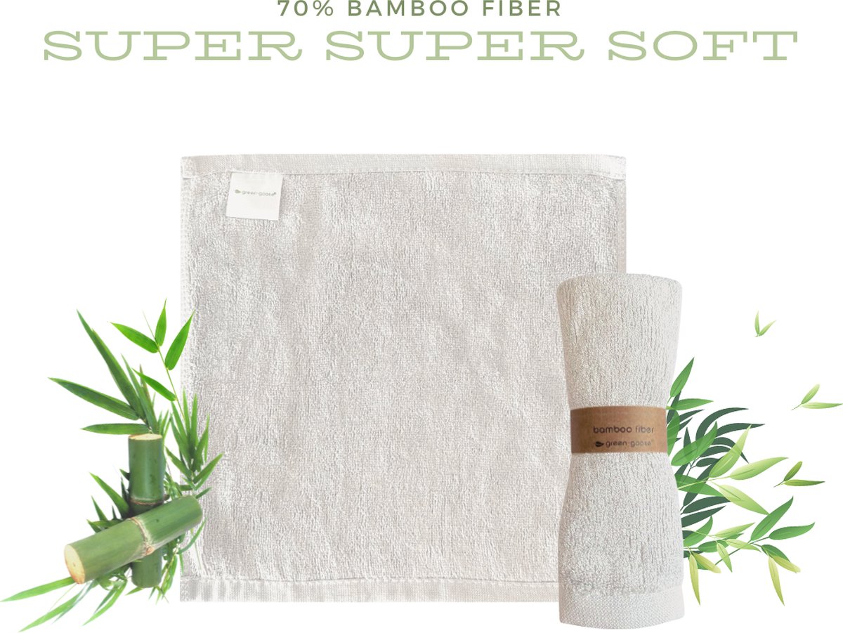 green-goose® Baby Geschenkset: 2 Bamboe Spuugdoekjes met 4 Siliconen ...