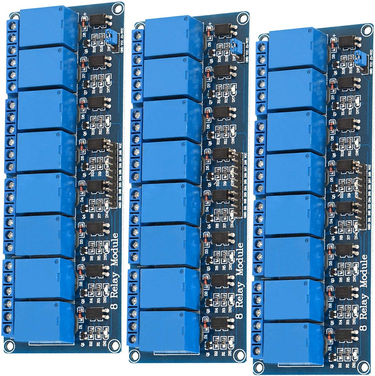 AZDelivery 3 x 8-Relay Module 5V met Optocoupler Low-Level-Trigger ...