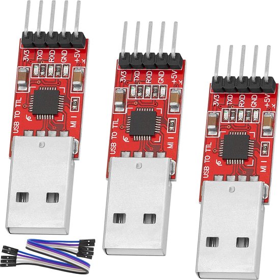 AZDelivery 3 x CP2102 USB naar TTL Converter HW-598 voor 3.3V en 5V met Jumper Kabel... | bol