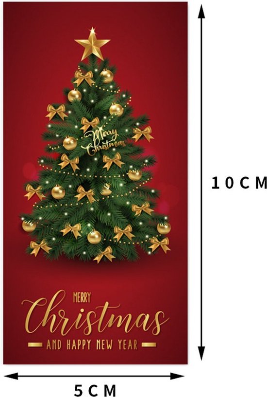 50 Kerst Merry Christmas Sluitstickers Sluitzegel Cadeau Post Pakketten ...