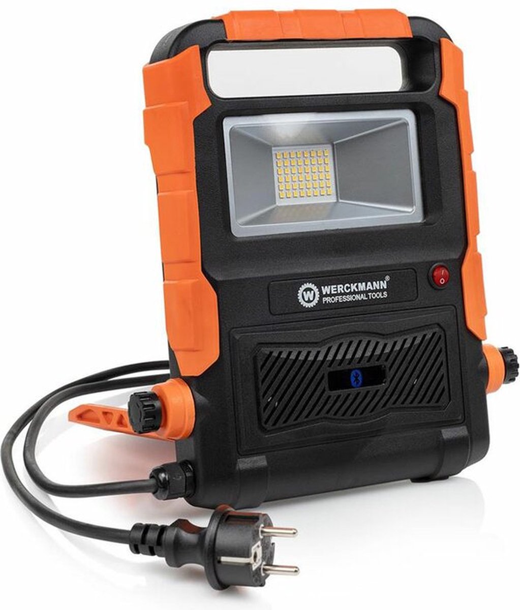Professionele Bouwlamp - werklamp Bluetooth met speaker | bol.com