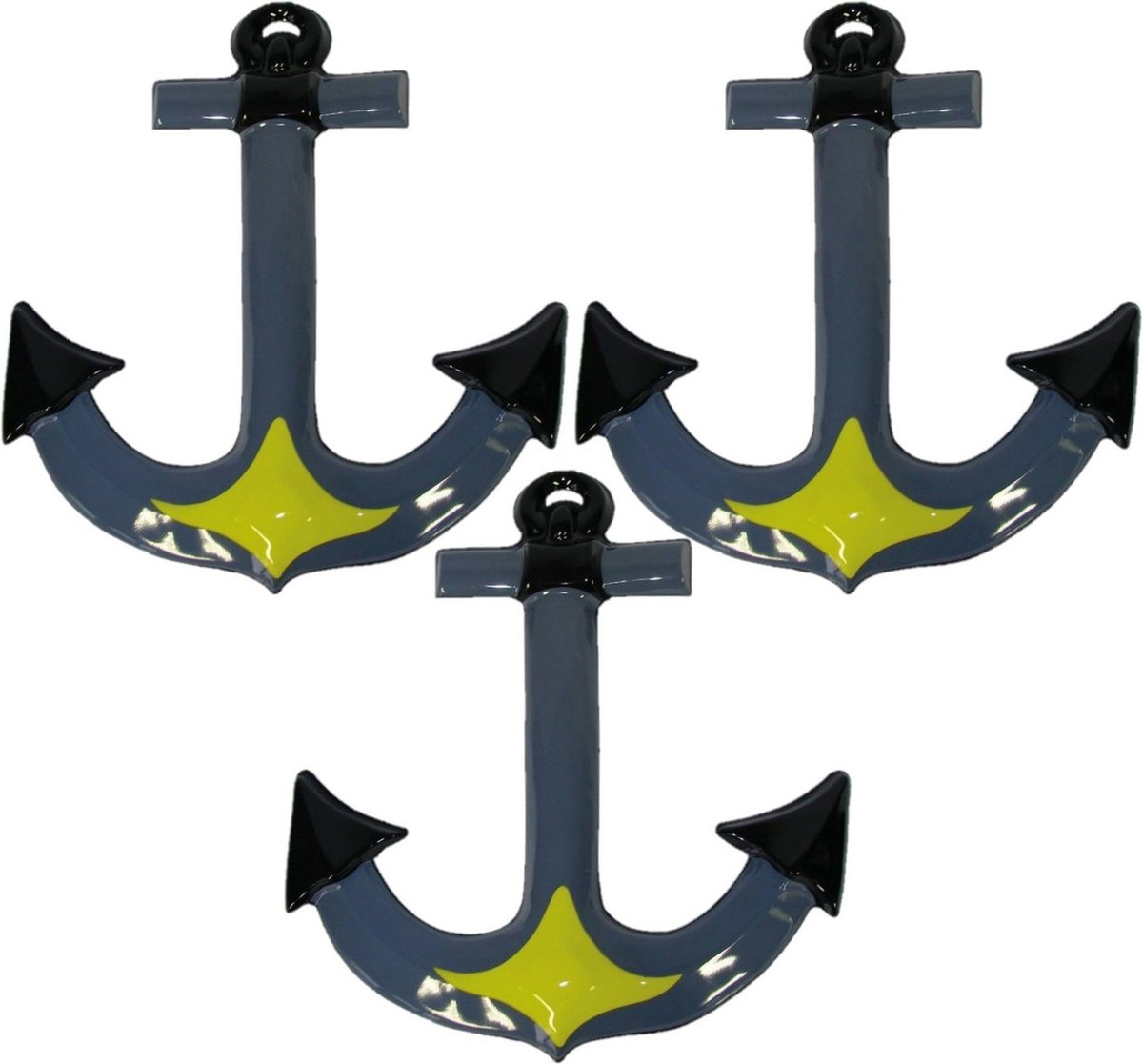 Set van 3x stuks feest versiering decoratie maritiem anker 52 cm van ...
