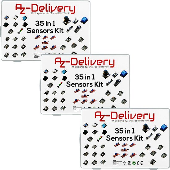 AZDelivery 3 x 35 in 1 Microcontroller Sensorenki Module Kit en ...