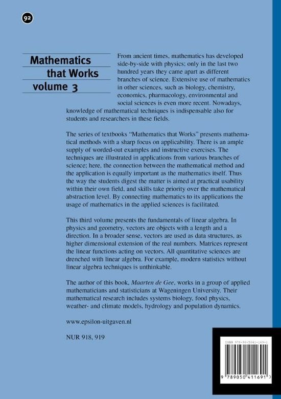 Epsilon uitgaven 92 - Mathematics that Works 3 | 9789050411691 ...