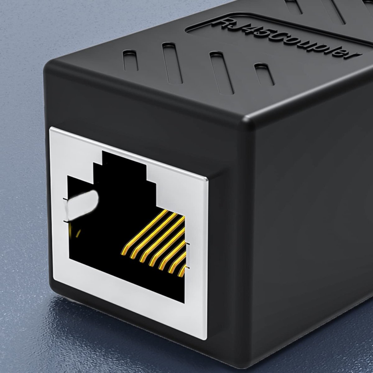 2 Pack Black RJ45 Network Splitter Cable, RJ45 Female to RJ11 Male ...